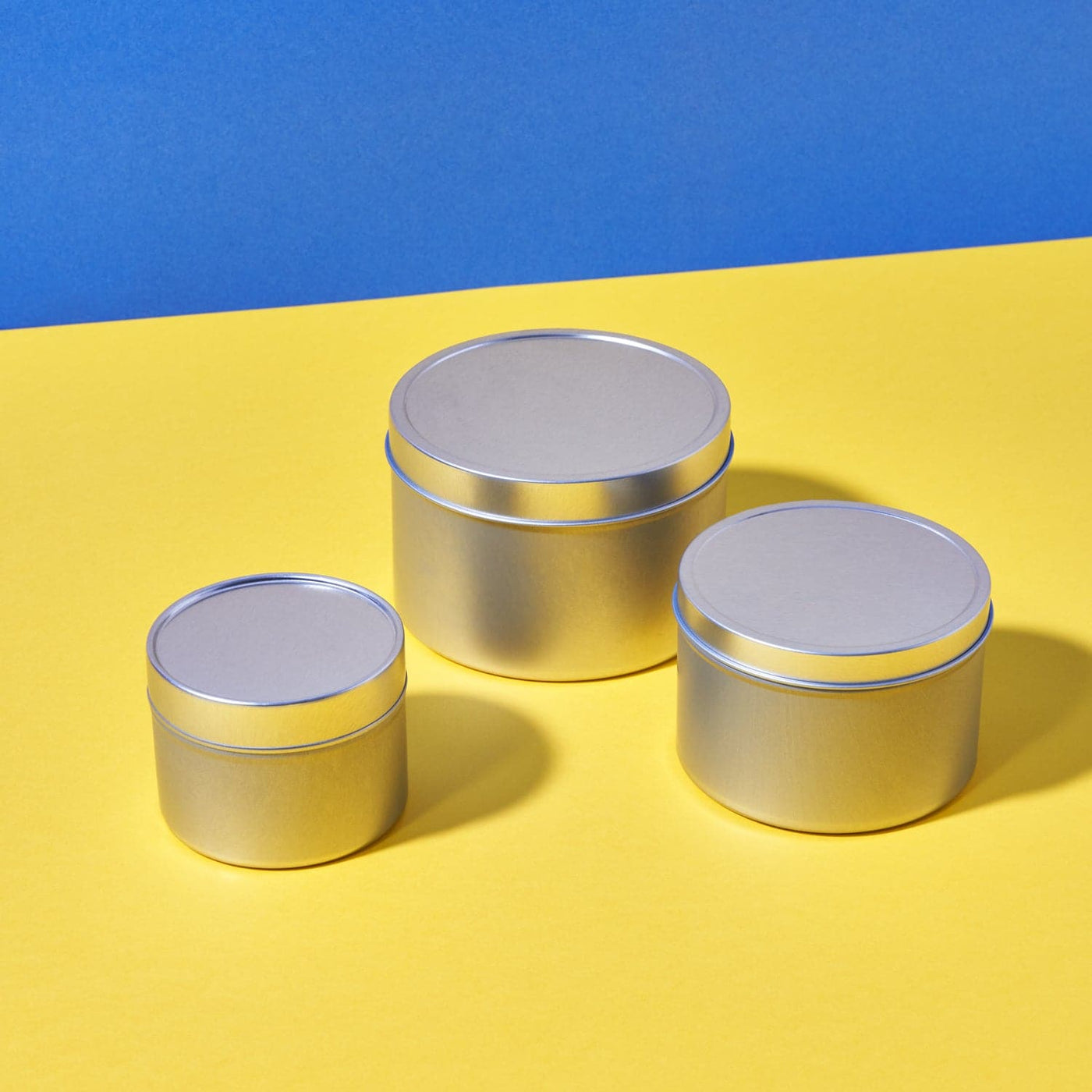 Silver Round Tins | Metal Packaging UK | Tinware Direct